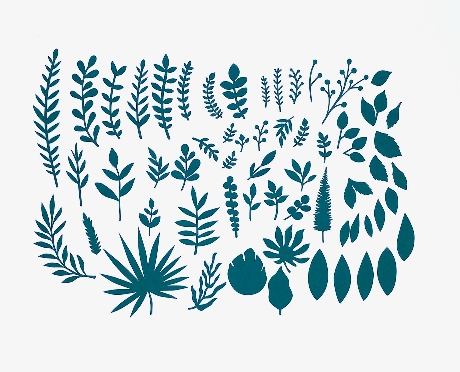 60 Leaves Bundle. High Quality Cut Files. Paper Leaves Svg. Vegetation ...