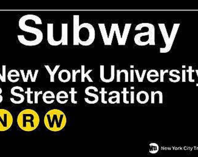 New York University 8th Street York City Subway Station Sign - Etsy