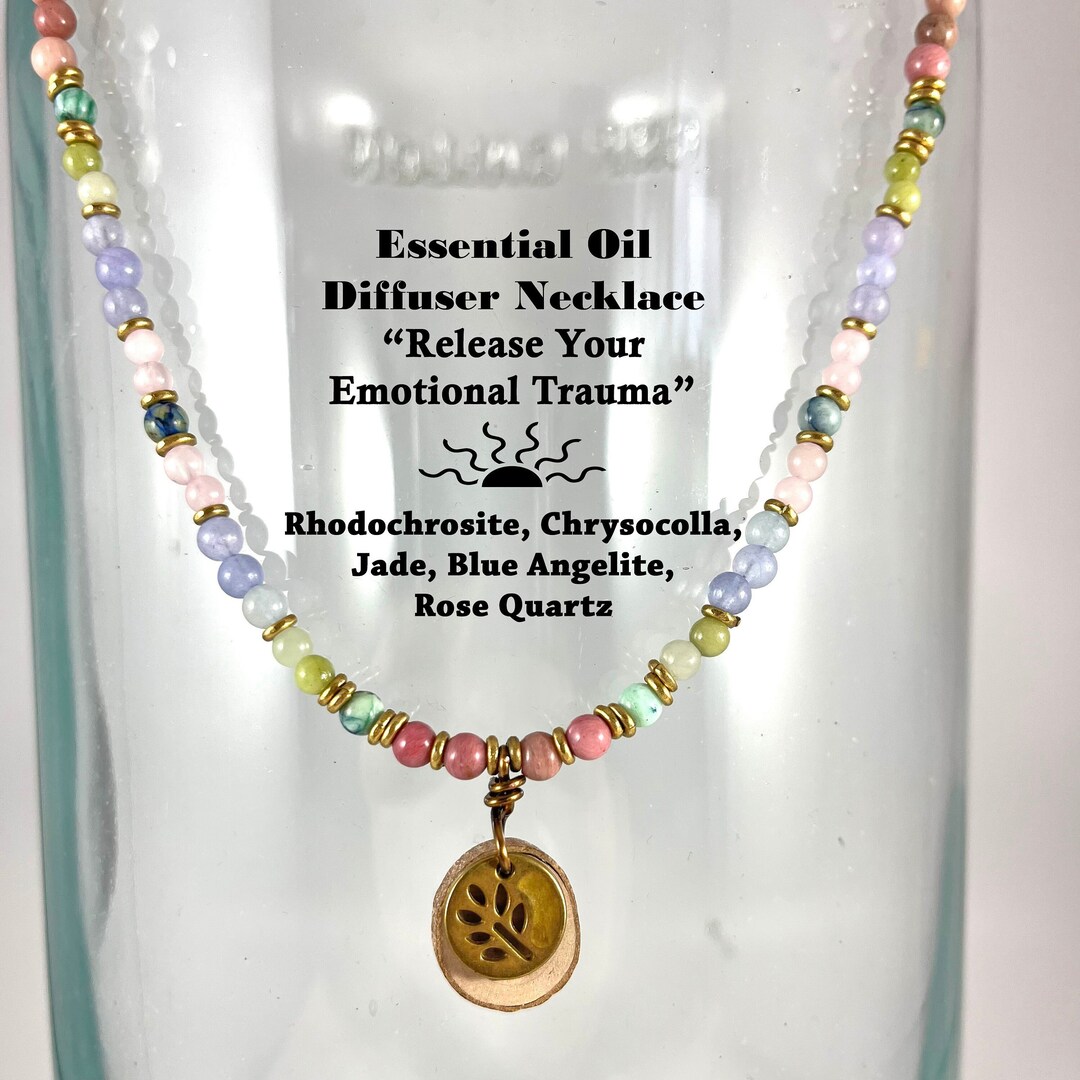 Emotional Trauma, Calming & Healing Essential Oil Diffuser Necklace - Etsy