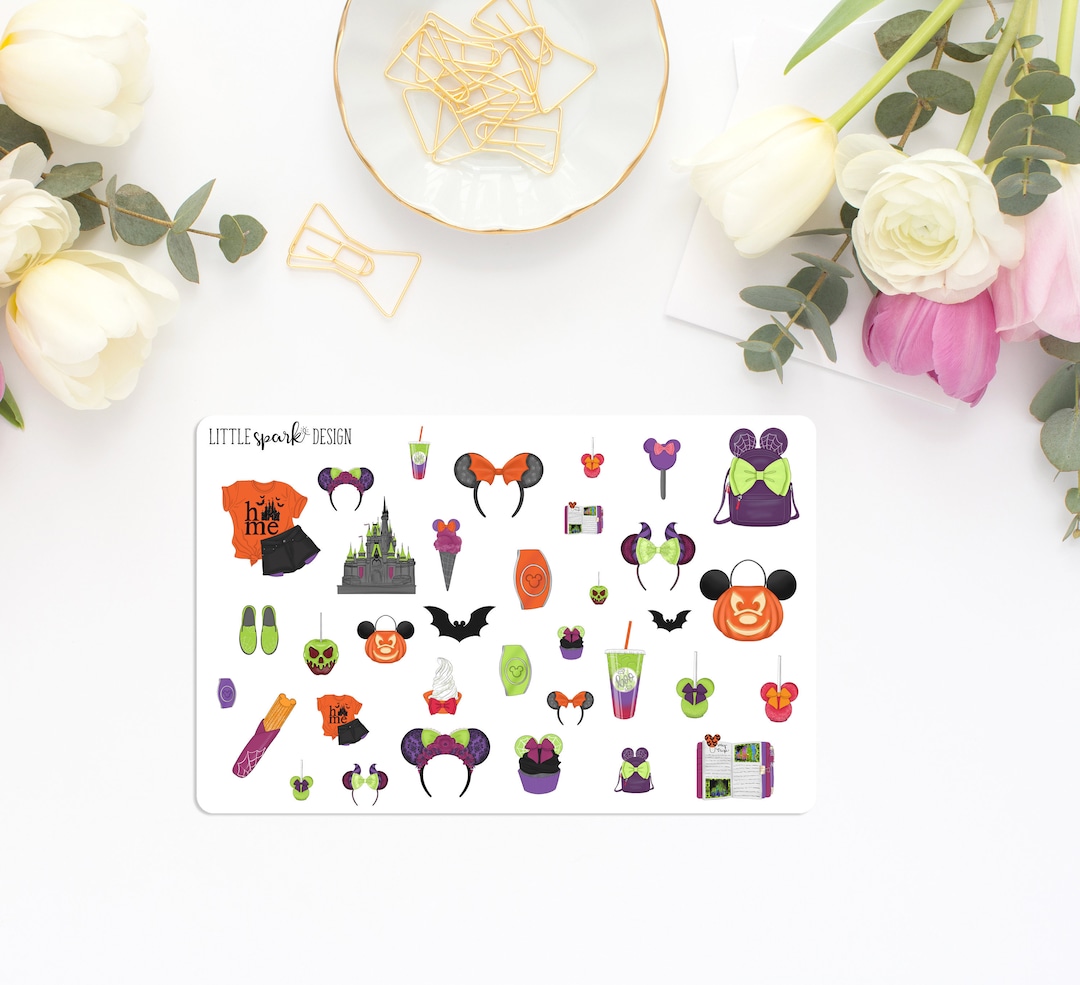 Boo to You Disney Inspired Deco Stickers for Planner or Scrapbook - Etsy