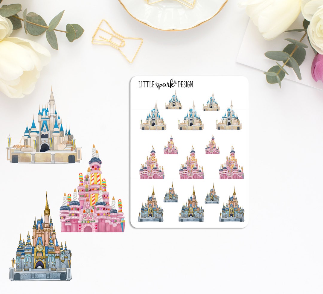 Disney Park Inspired Magic Castle Collection Stickers for Planner and ...