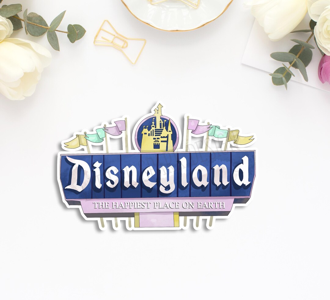 Disney Inspired Disneyland Welcome Entrance Sign Vinyl Sticker - MATTE ...