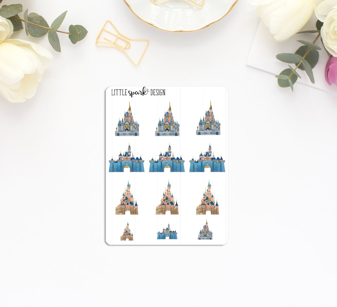 Disney Park Inspired Castle Stickers for Planner or Scrapbook - Etsy