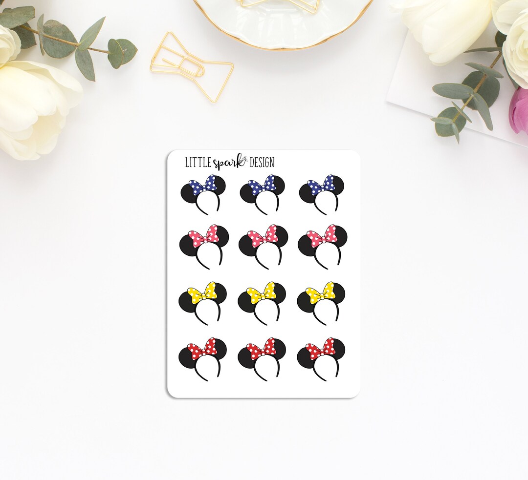 Disney Inspired Mickey Ears Stickers for Planners and Scrapbooking - Etsy