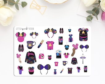 Magic Kingdom Sticker Pack 3 Interlocking Designs Wishes - Etsy