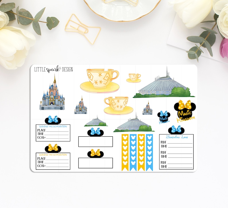 Disney Inspired Magic Kingdom Vacation Planner Stickers Scrapbook or ...