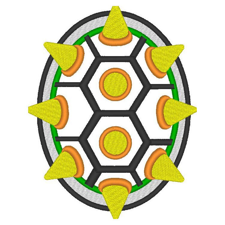 Green Shell, Bowser Machine Embroidery and Applique Design - Etsy