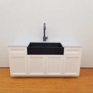 1:12 Custom Kitchen - Sink Cabinet, Hinged Stove, Venthood, and Hinged ...