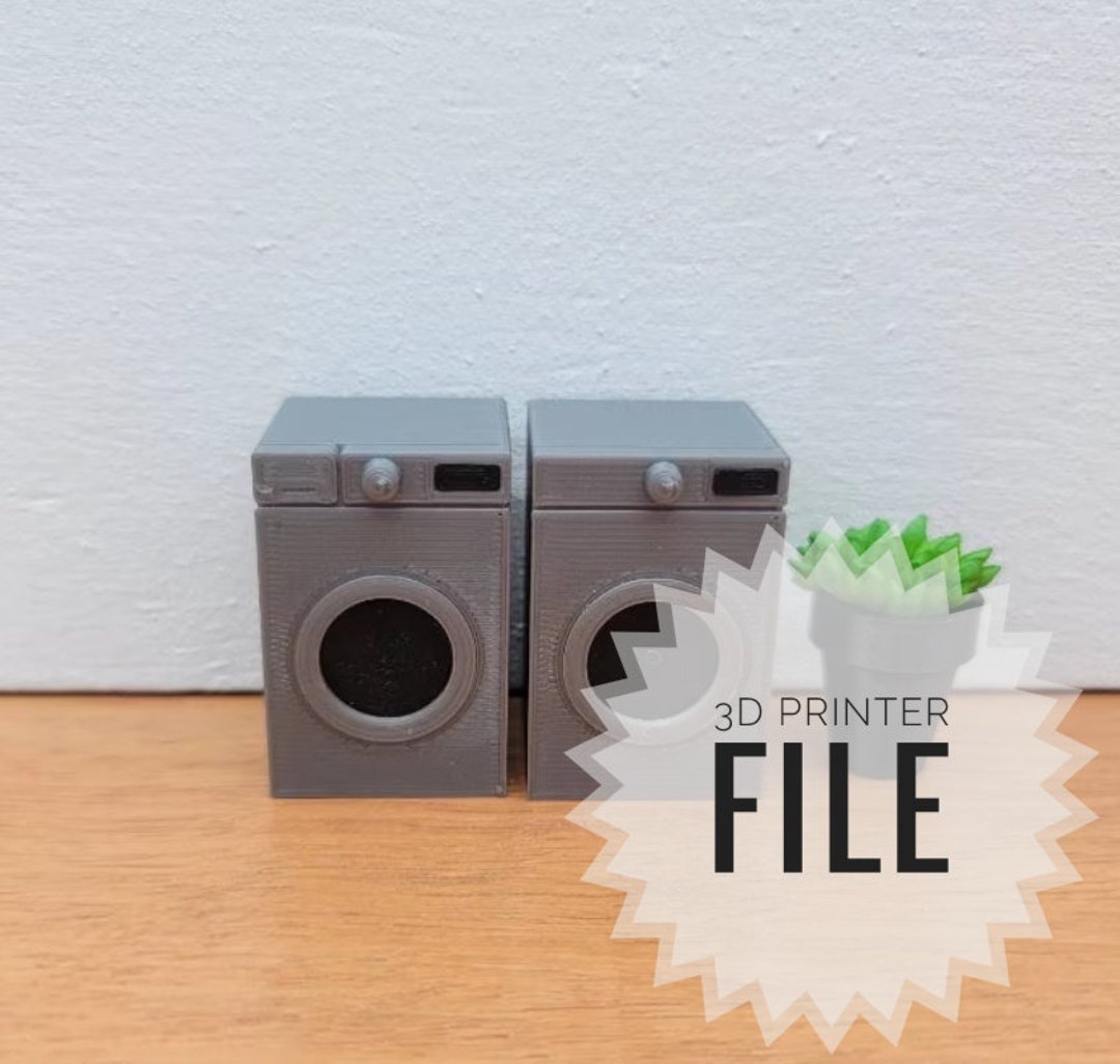 Miniature 124 Laundry Set Washer & Dryer 3D Printable File - Etsy