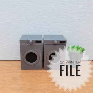 Miniature 124 Laundry Set Washer & Dryer 3D Printable File - Etsy