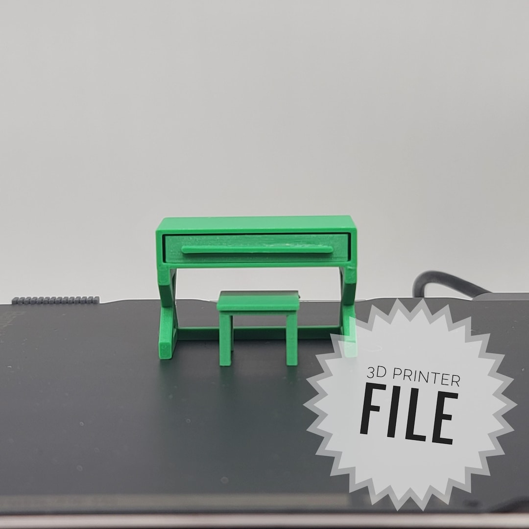 1:24 Modern Miniature Desk 3d Print File - Etsy