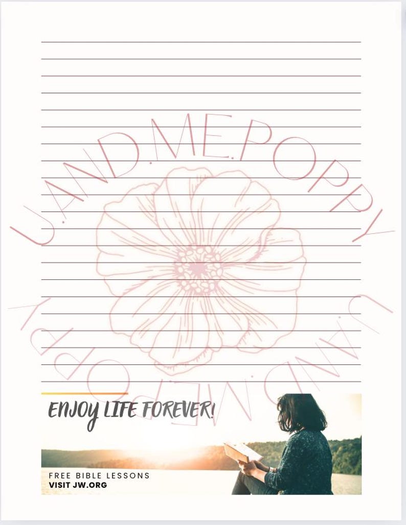 JW English Campaign Enjoy Life Forever Simple Letter Template Printable ...