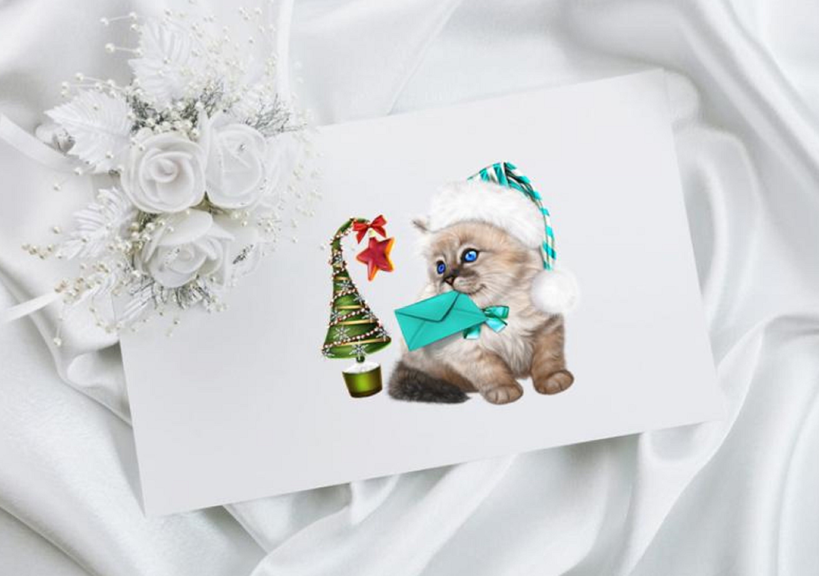 Katten clipart PNG Kerst katten PNG Leuke dierlijke clipart - Etsy ...