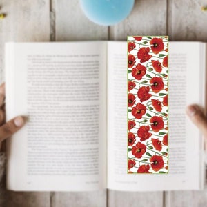 Poppy Bookmark Set, Floral Book Marks, Flower Book Tracker - Etsy