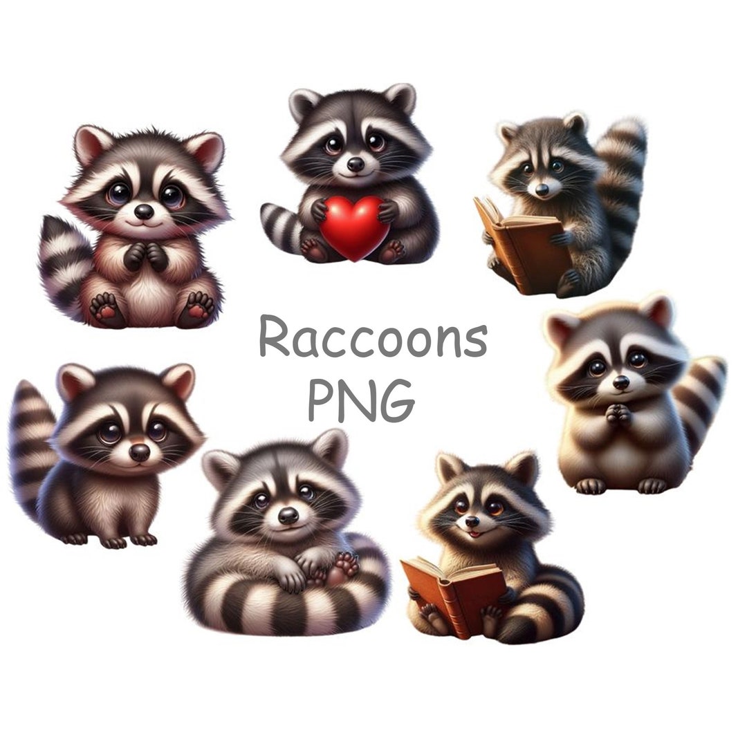Raccoon PNG Baby Raccoon Clipart With Transparent Background Woodland ...