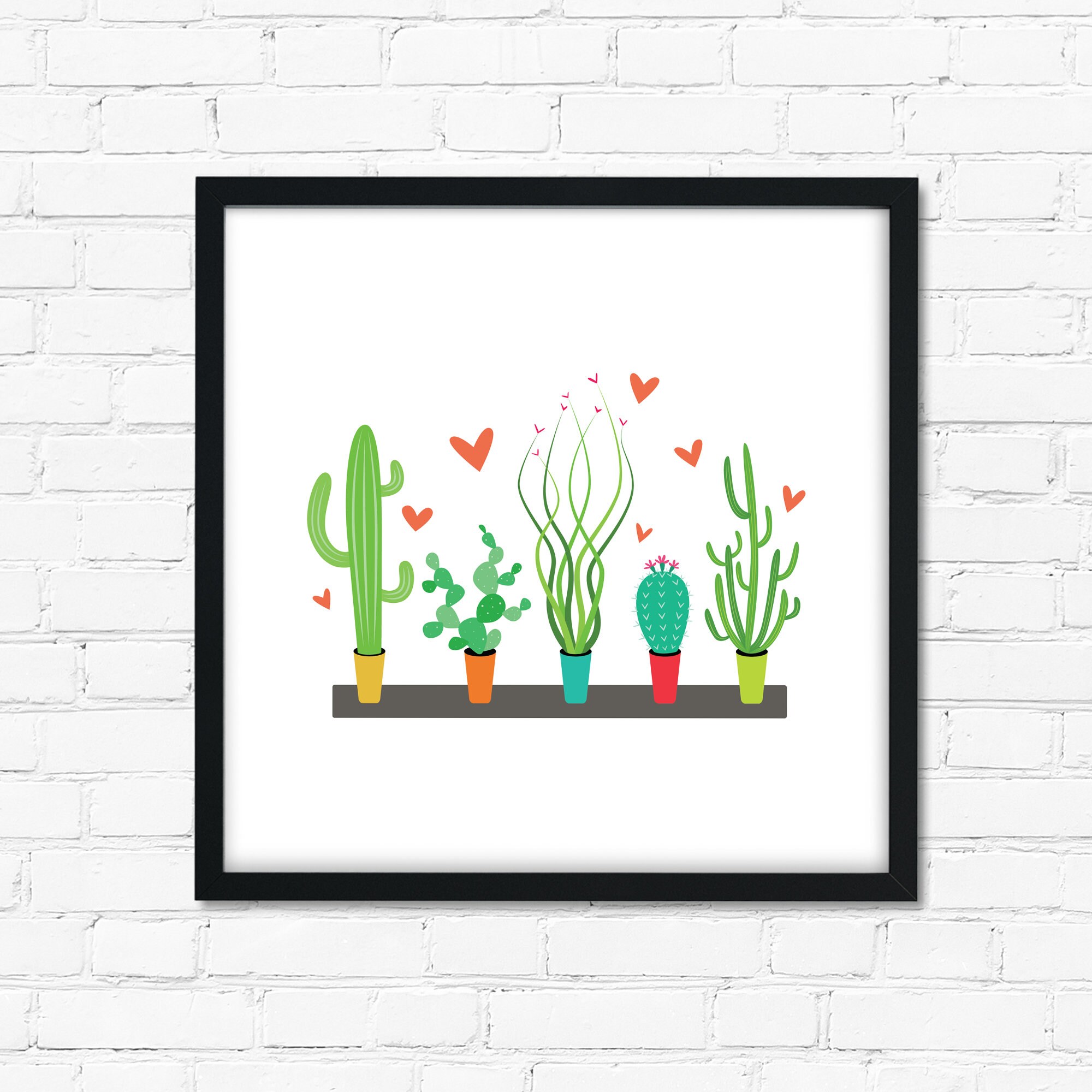 Cute Cactus Print Cactus Printable Cactus Wall Art - Etsy