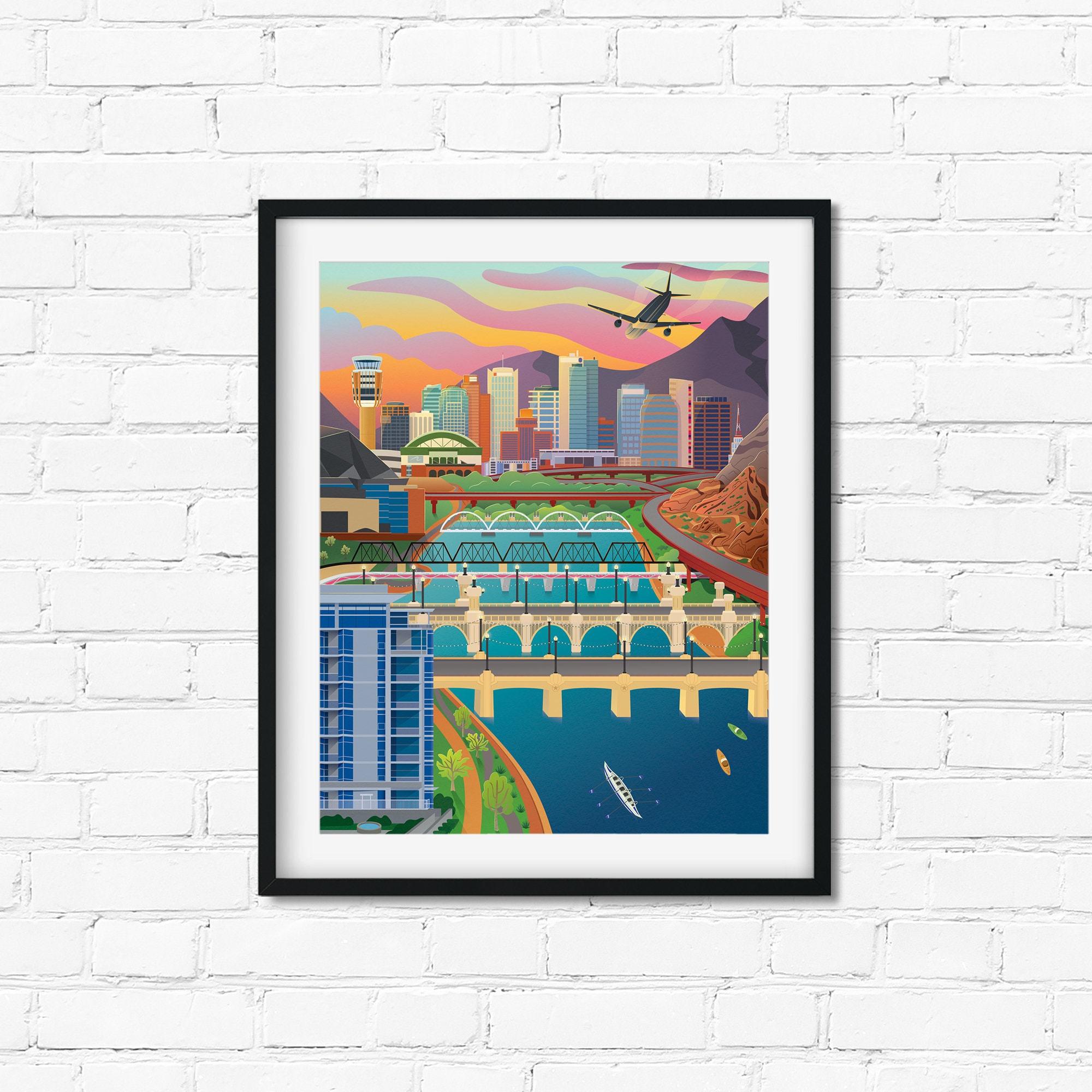 Arizona | Tempe | Phoenix Skyline | Tempe Art | Phoenix Art | Arizona ...