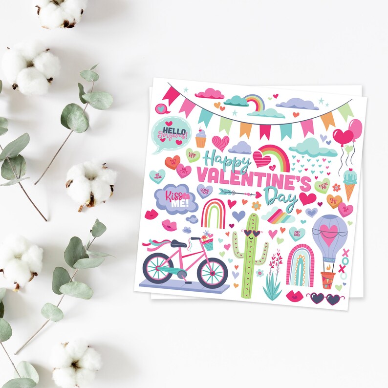 Valentine PNG Valentine Clipart Rainbow Clipart Love - Etsy