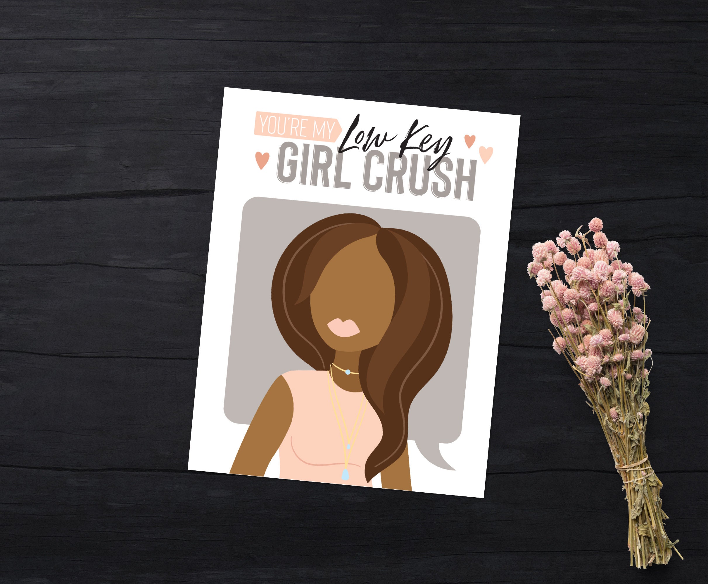 Girl Crush Card | Galentines Card | Valentine Card | Diversity ...