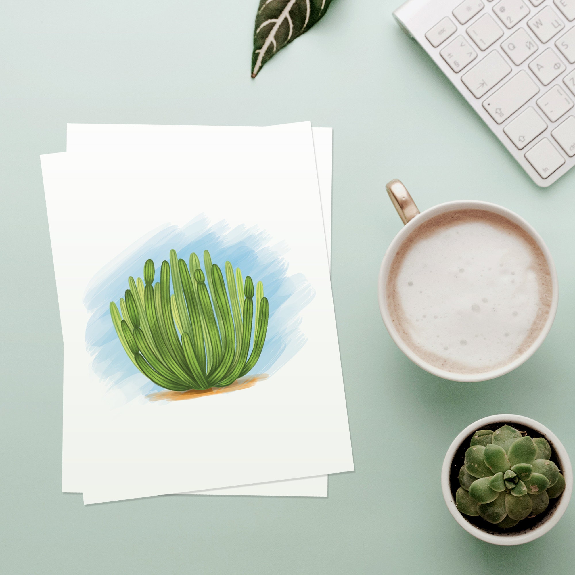 Cactus Card | Organ Pipe | Printable Card | Greeting Card | Blank Card ...