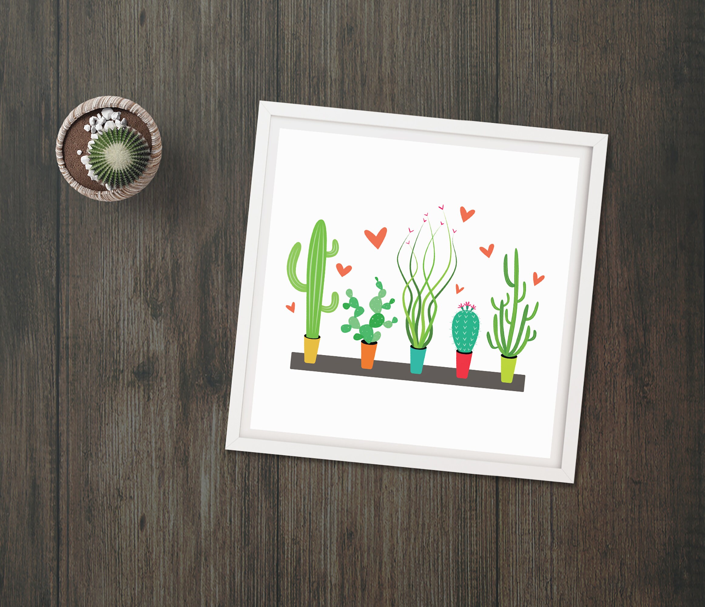 Cute Cactus Print Cactus Printable Cactus Wall Art - Etsy