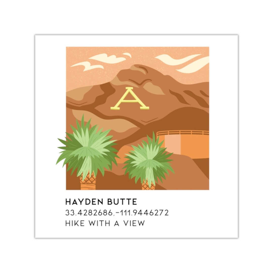 Tempe Sticker | Tempe Hiking | Arizona Gift | Water Bottle Stickers ...