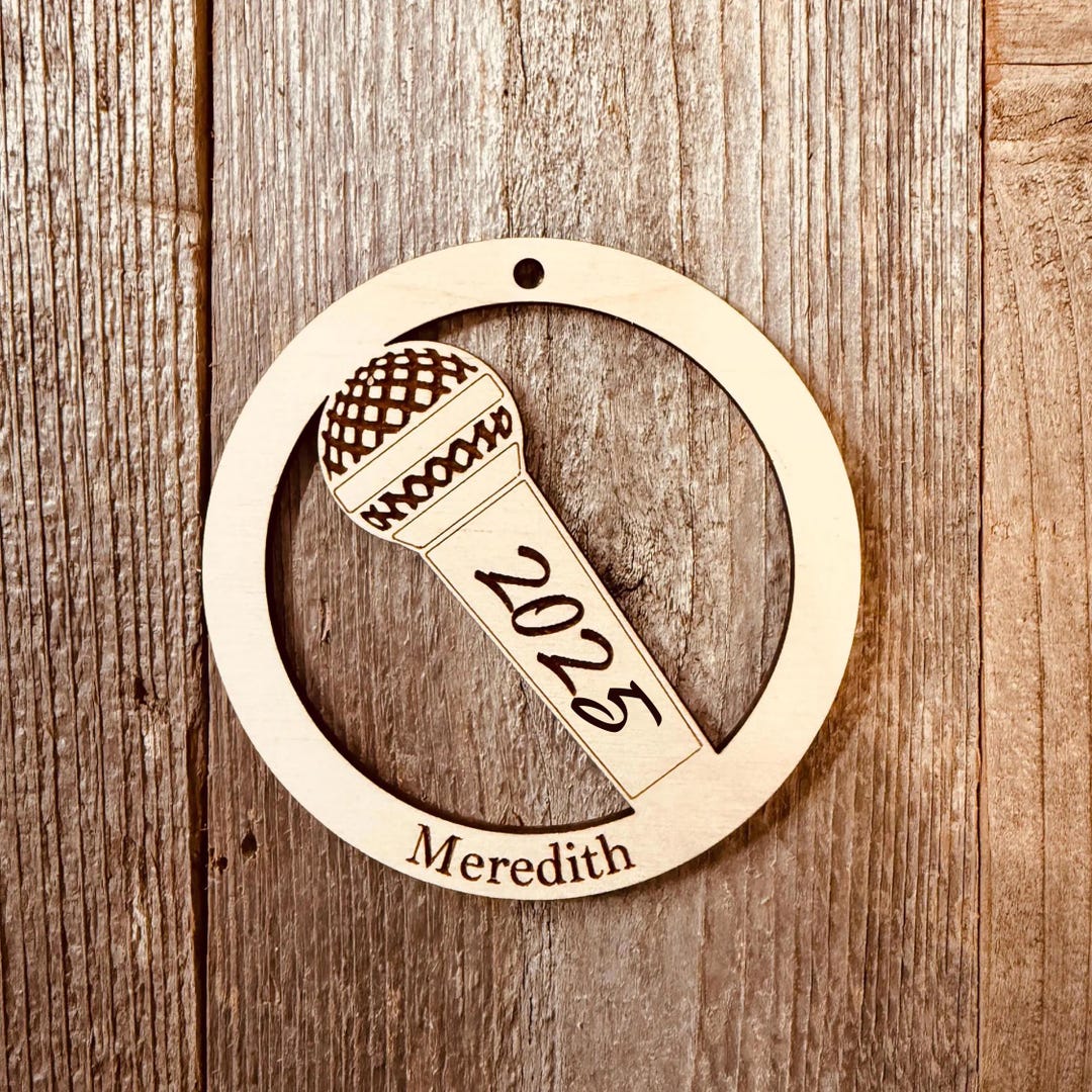 Singer Microphone Ornament - Personalized (3 Sizes Available!) - See ...