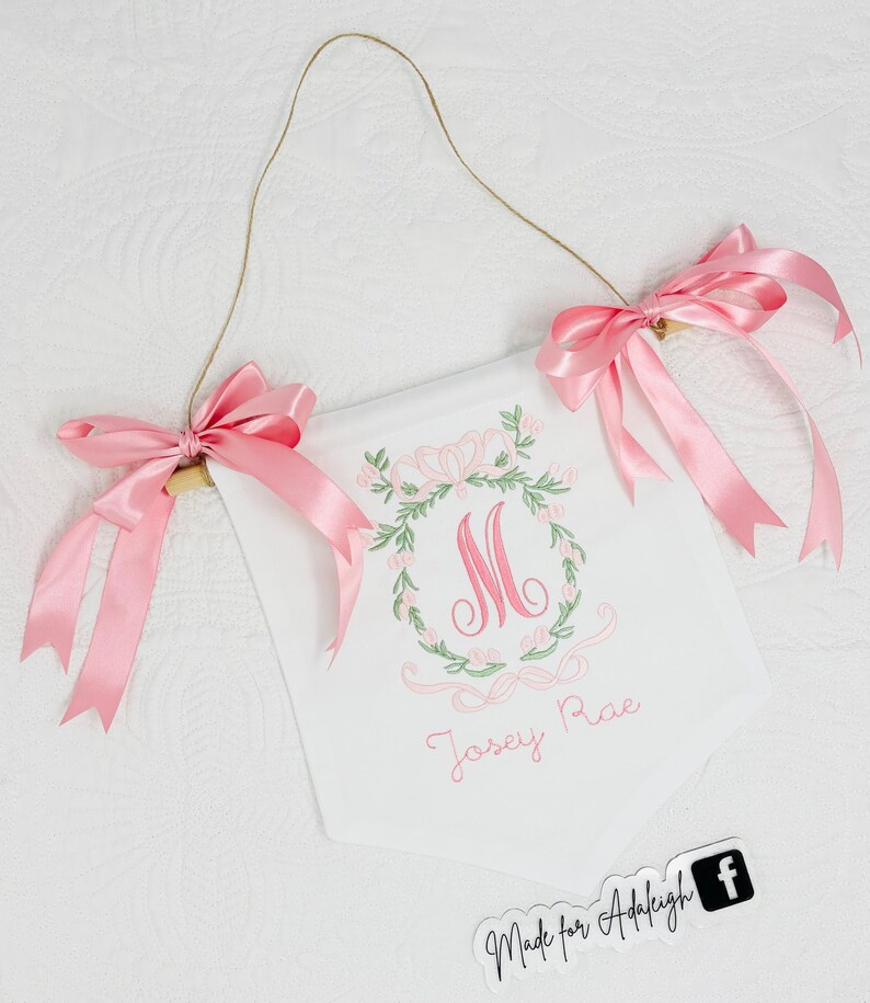 Personalized Nursery Banner Wall Art Decor Baby Room Name Display ...