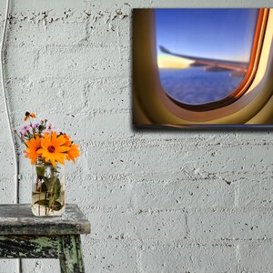 Airplane Window Wall Art Decor Aircraft View Canvas Picture | Etsy