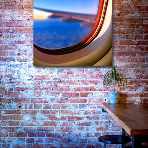 Airplane Window Wall Art Decor Aircraft View Canvas Picture - Etsy