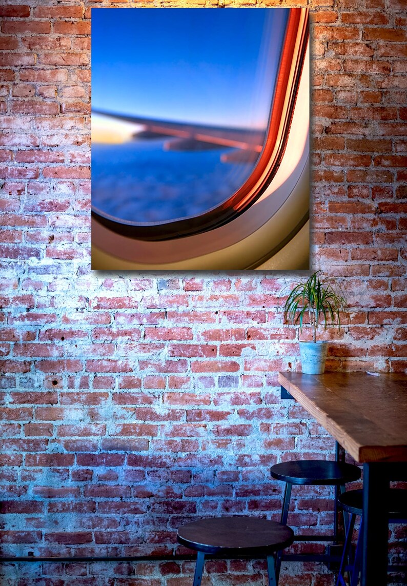 Airplane Window Wall Art Decor Aircraft View Canvas Picture - Etsy