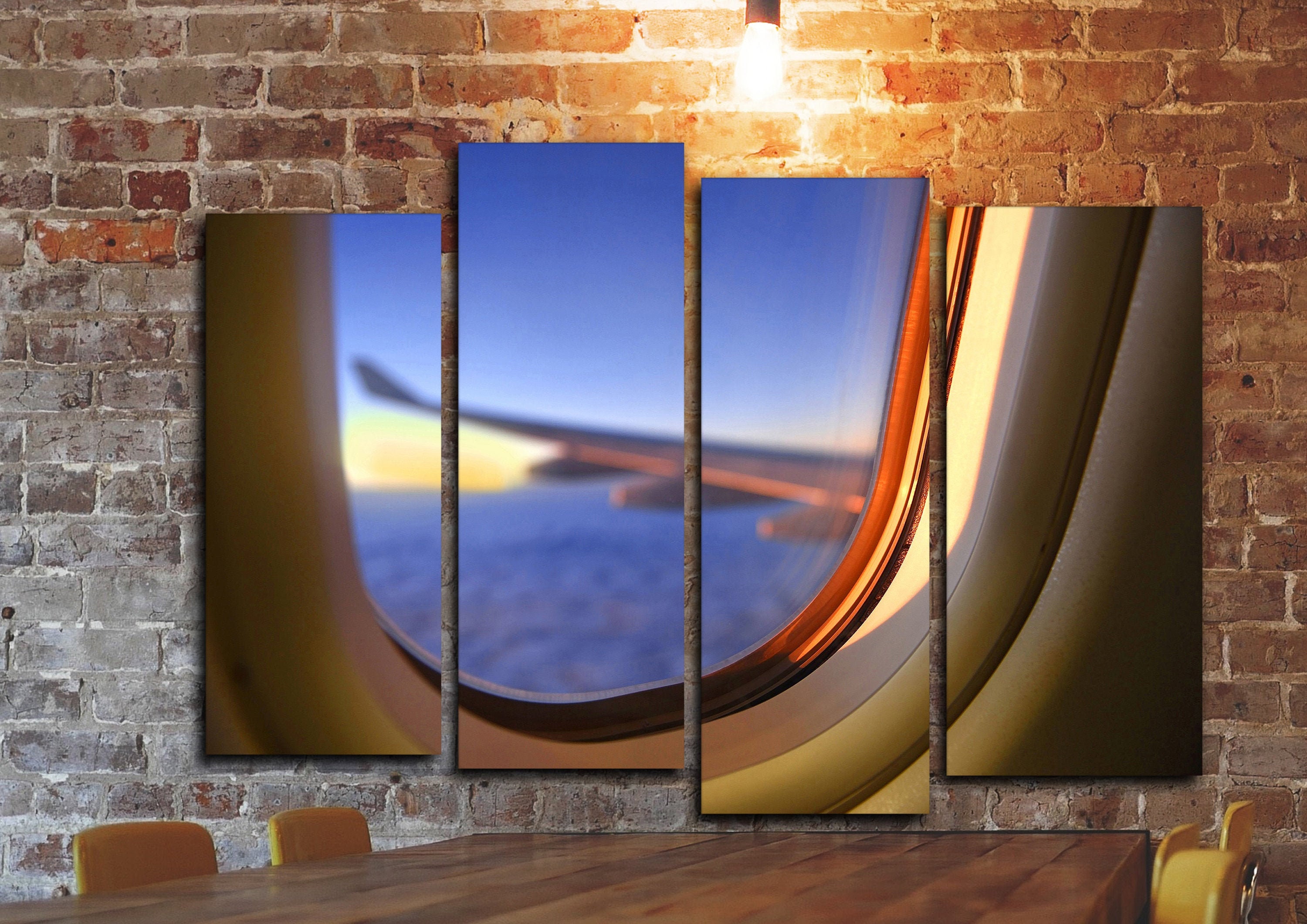 Airplane Window Wall Art Decor Aircraft View Canvas Picture | Etsy