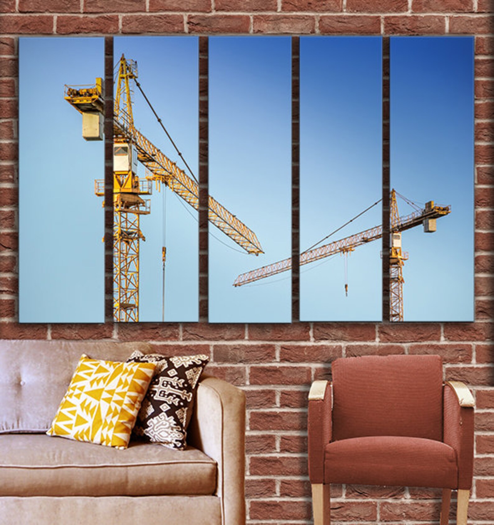 Crane Machine Wall Art Decor Picture Painting Poster Print on | Etsy