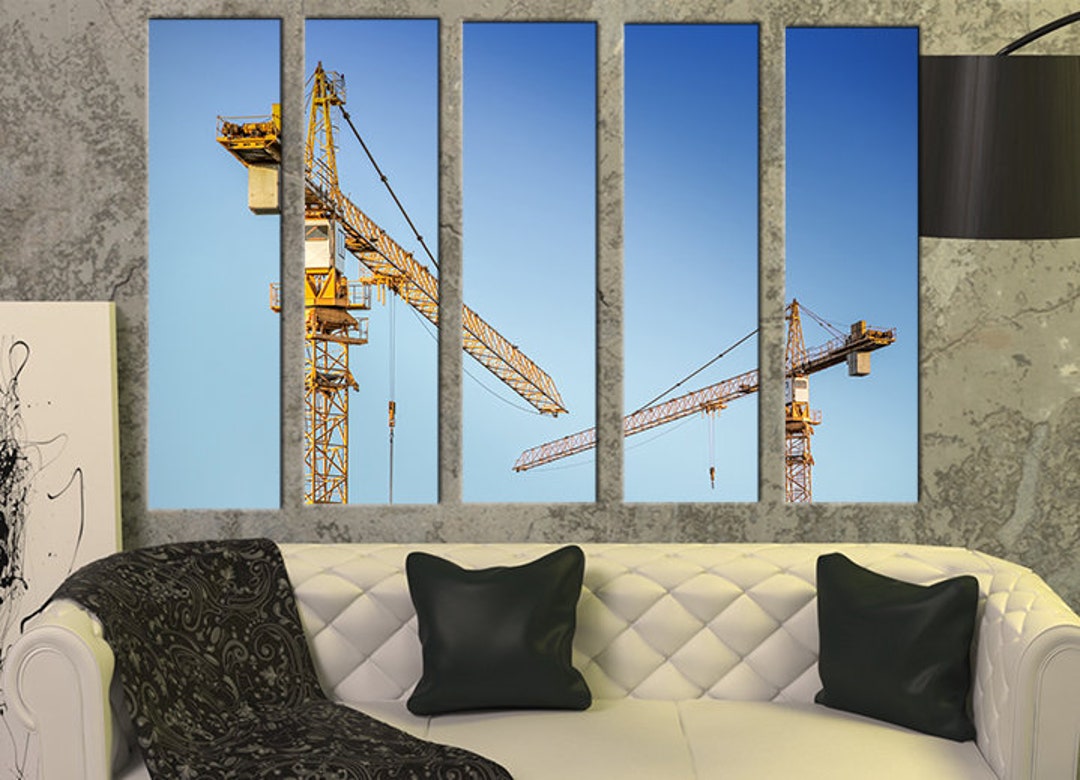 Crane Machine Wall Art Decor Picture Painting Poster Print on Canvas ...