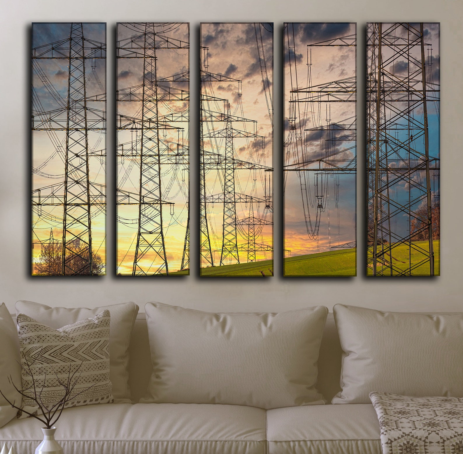 Electricity Wall Art Decor Wire Canvas Picture Print Poster - Etsy