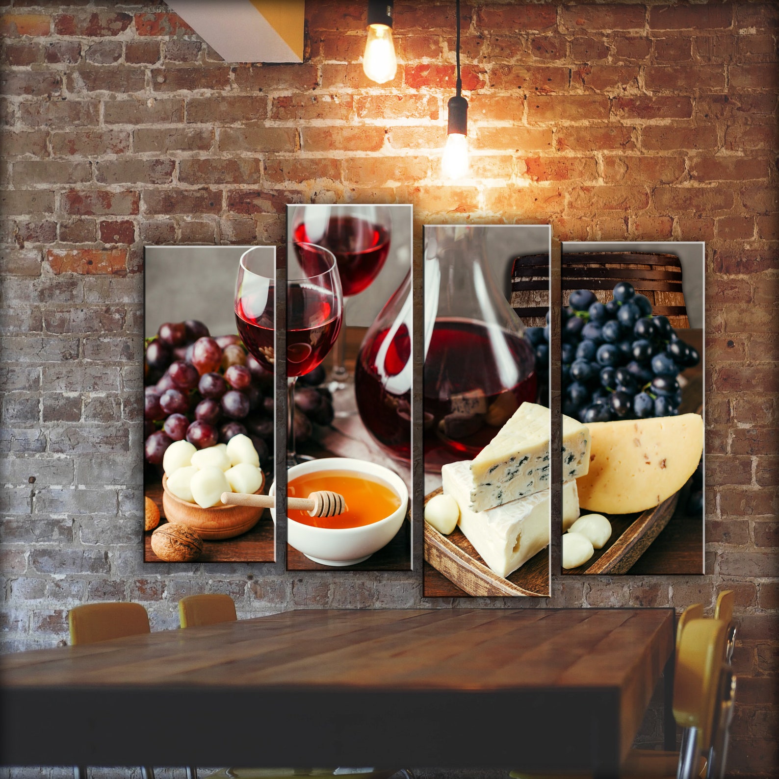 Big Kitchen Wall Art Decor Picture Painting With Wine Barrel | Etsy