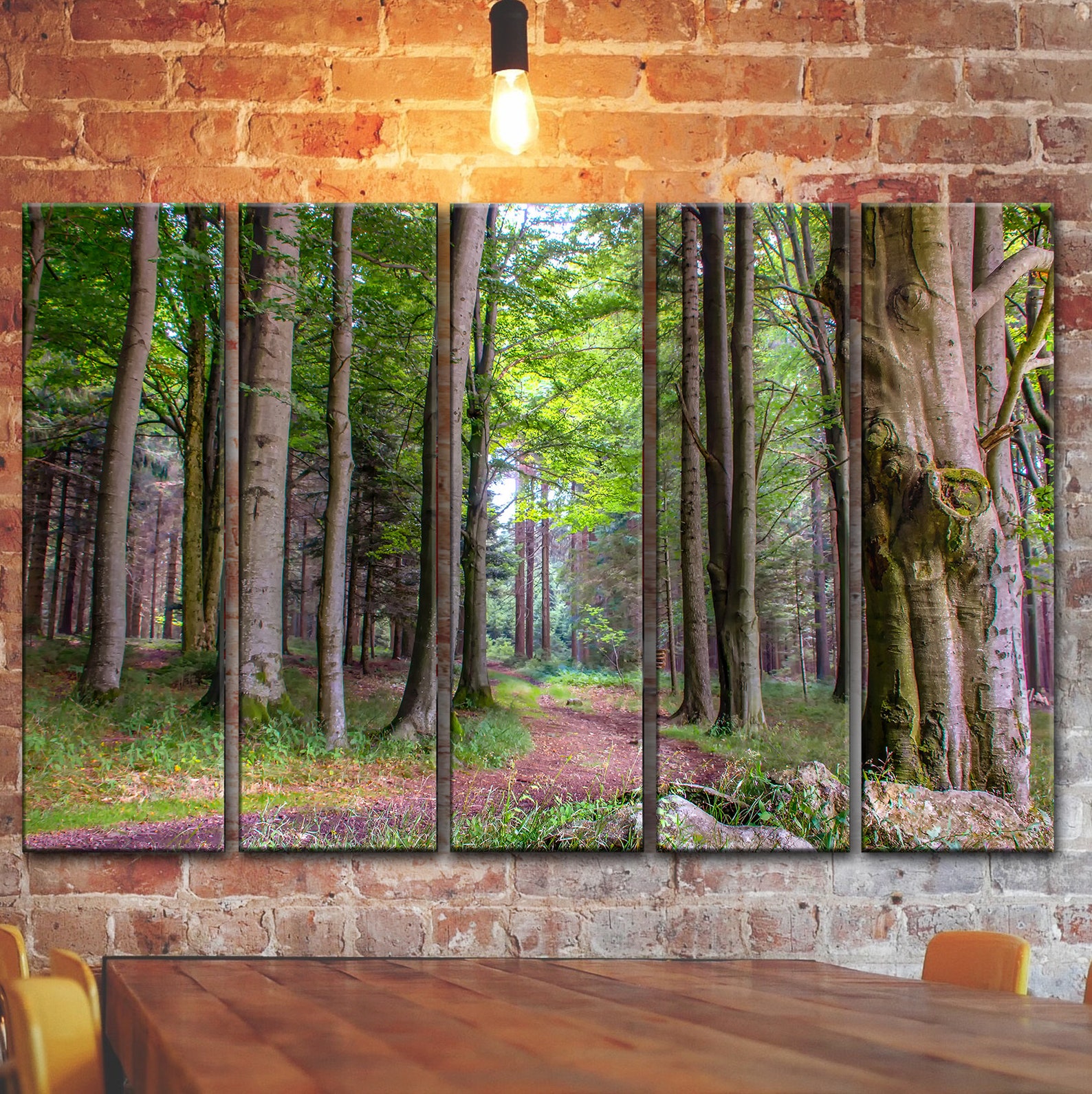 Forest and Trees Wall Art Decor Picture Painting Poster Print | Etsy