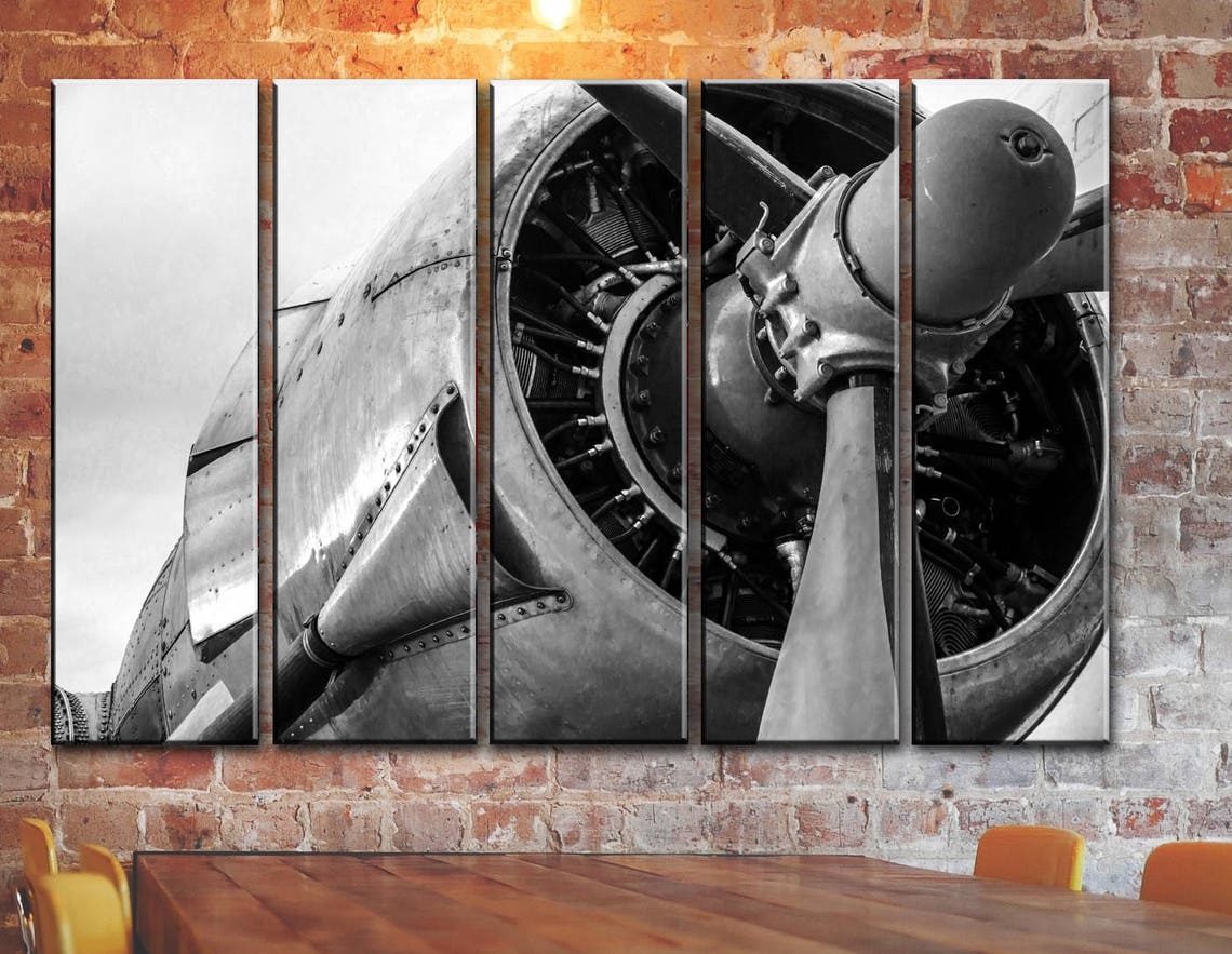 BIG SET Aircraft Canvas Wall Art Vintage Plane Canvas Wall Art - Etsy