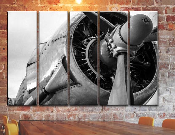 BIG SET Aircraft Canvas Wall Art Vintage Plane Canvas Wall Art | Etsy