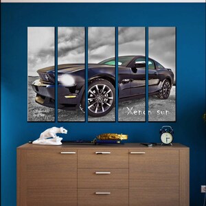 BIG SET 1/3/5/6 Panels Car Mustang Wall Art Muscle Car Wall - Etsy