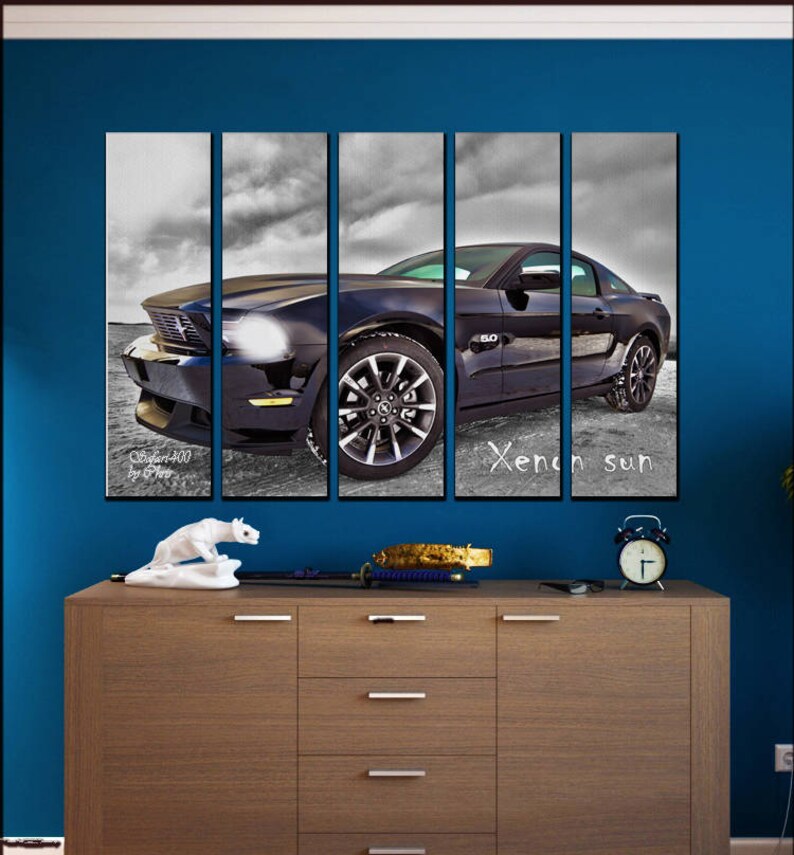BIG SET 1/3/5/6 Panels Car Mustang Wall Art Muscle Car Wall - Etsy