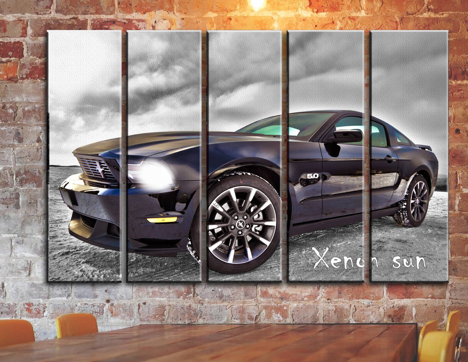 BIG SET 1/3/5/6 Panels Car Mustang Wall Art Muscle Car Wall | Etsy