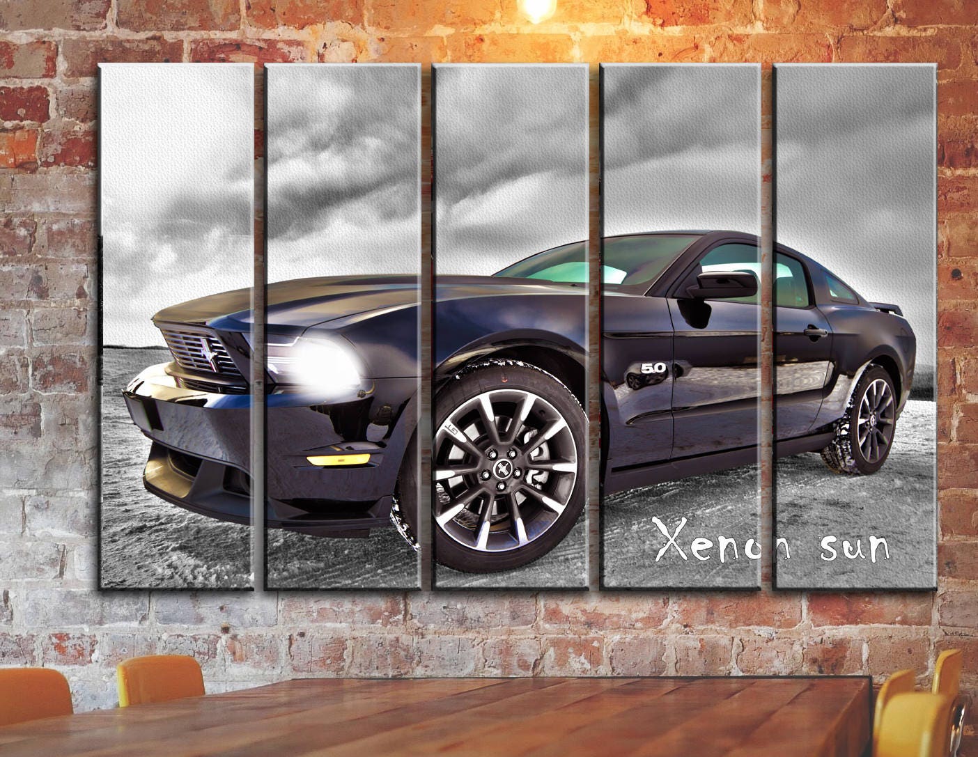 BIG SET 1/3/5/6 Panels Car Mustang Wall Art Muscle Car Wall - Etsy