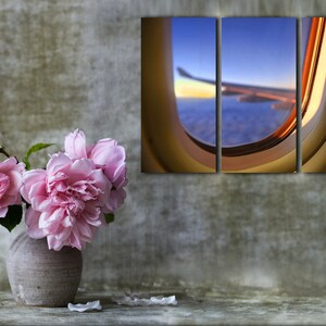 Airplane Window Wall Art Decor Aircraft View Canvas Picture | Etsy
