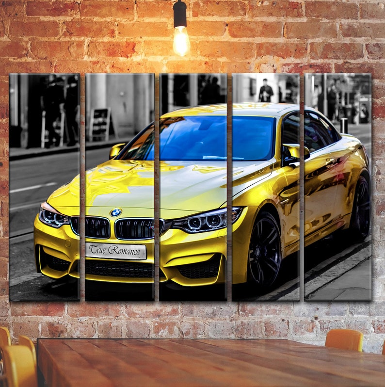 Red / Yellow / Green Car M4 Sport Car Wall Art Decor Picture | Etsy