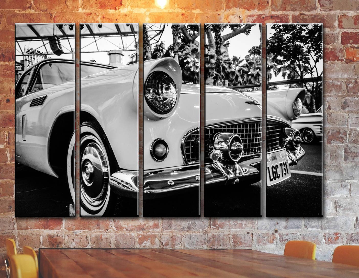 BIG SET 5 Multi Panels Vintage Car Wall Art Car Thunderbird - Etsy