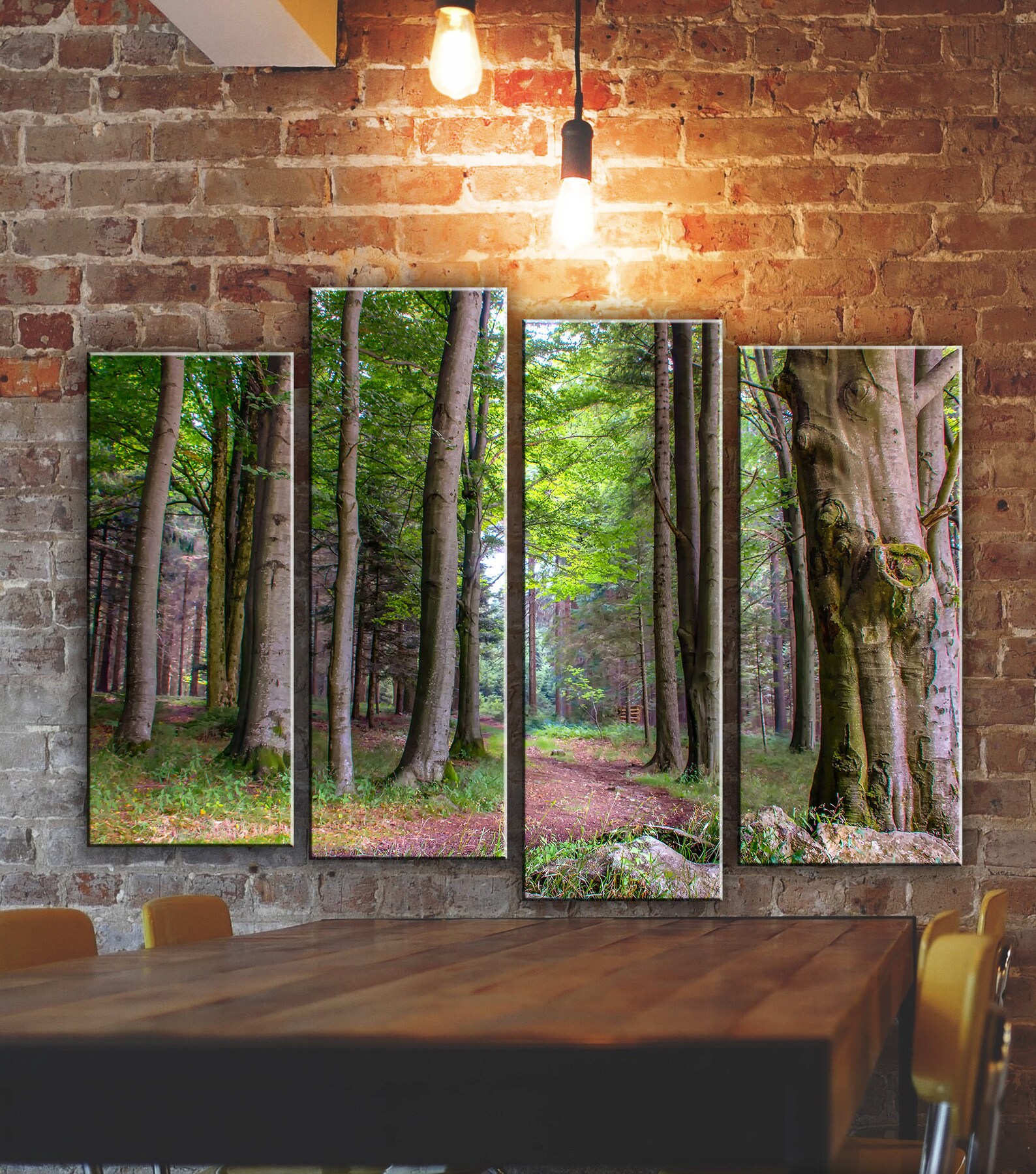 Forest and Trees Wall Art Decor Picture Painting Poster Print | Etsy