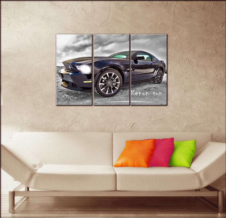 BIG SET 1/3/5/6 Panels Car Mustang Wall Art Muscle Car Wall - Etsy