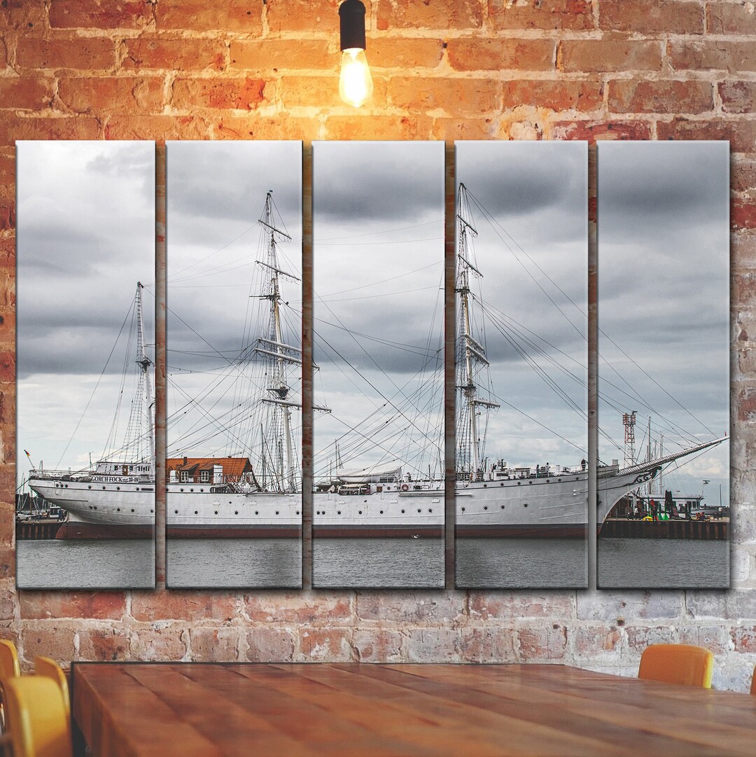 Old Sailboat Wall Art Decor Sailboat Canvas Picture Print - Etsy