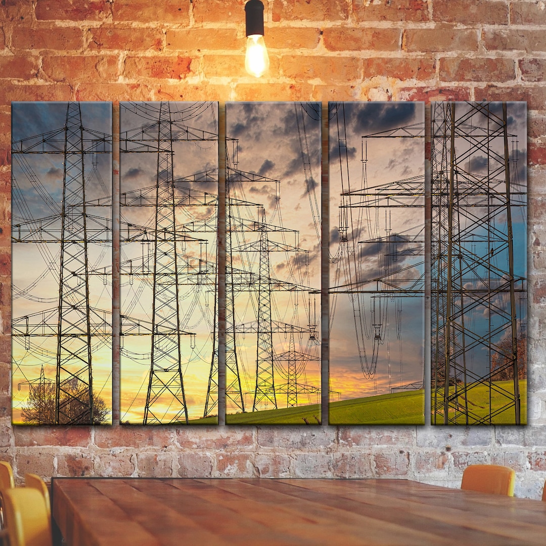 Electricity Wall Art Decor, Wire Canvas Picture Print Poster for ...